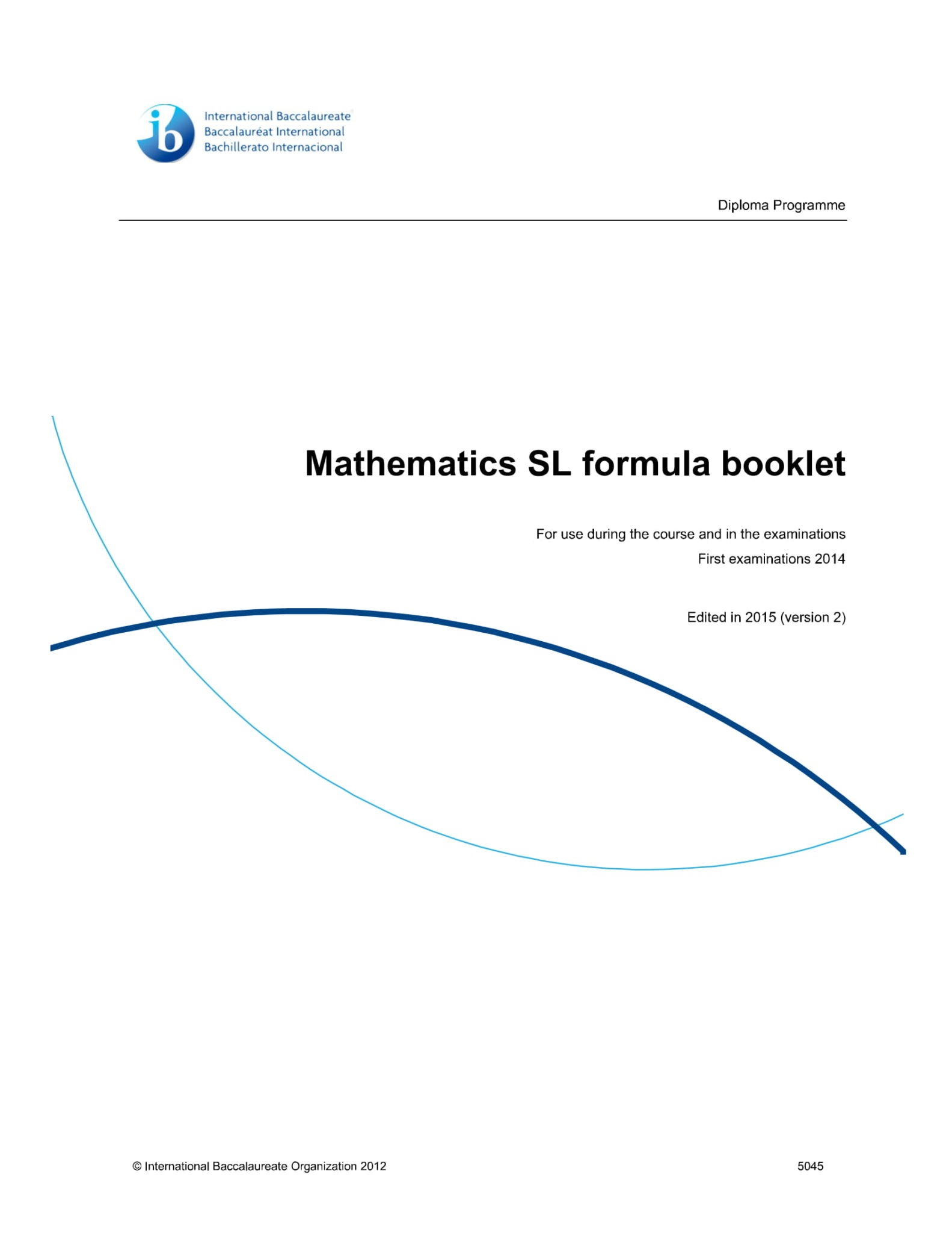  IB SL Math Formula Booklet 2025 Ingel Soong Delivers Results